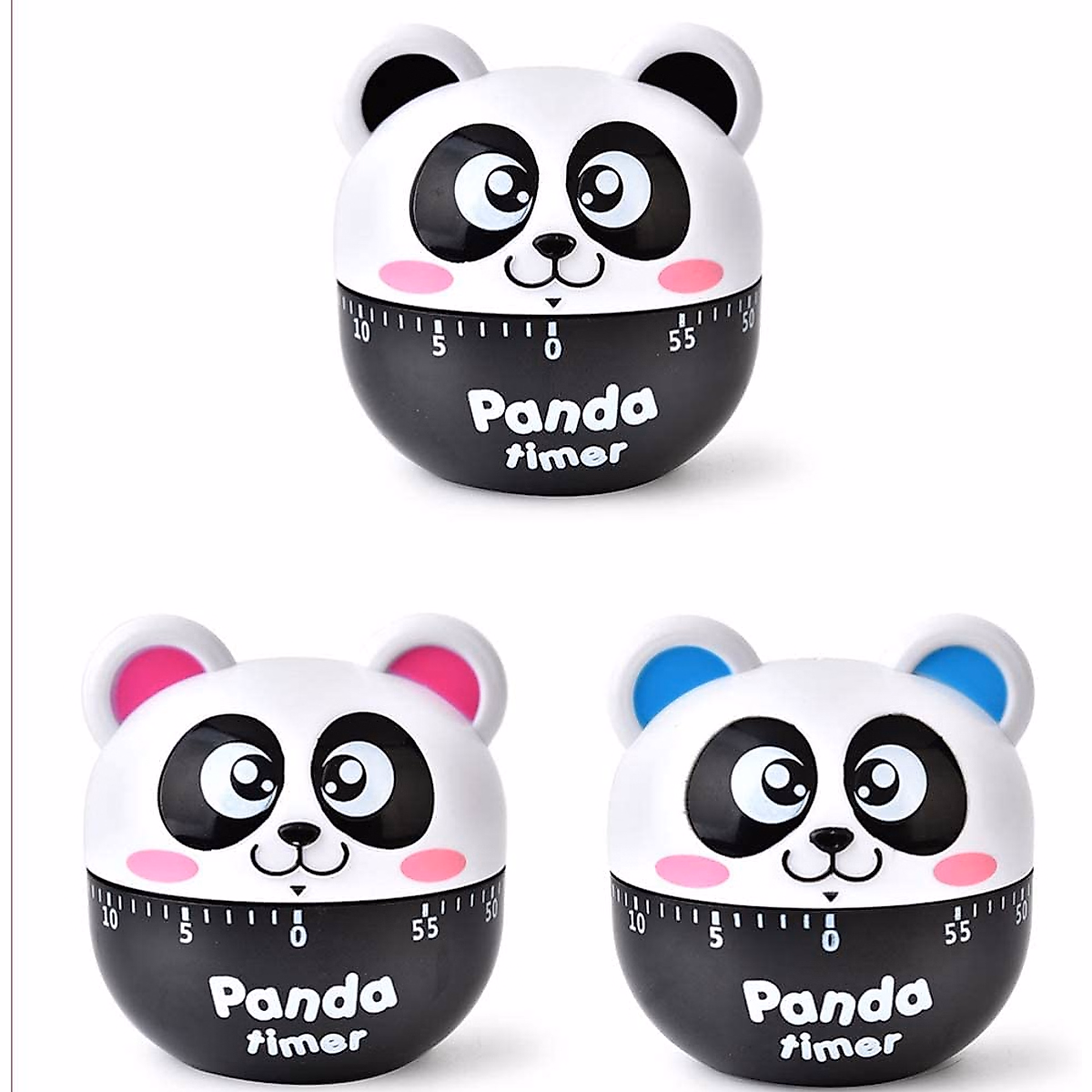 Cartoon Timer Cute Mechanical Timer Alarm for Home and Kitchen, Cooking, Baking, 60 Minutes,2.7inch (Panda)