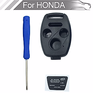 New 4 Button Key Fob Shell Case Fit for Honda Civic Accord Ex Pilot Fit Keyless Entry Remote Key Housing Replacement with Screwdriver (3+1Button 1PCS)