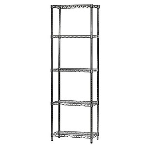 Shelving Inc. 12" d x 24" w x 84" h Chrome Wire Shelving with 5 Shelves