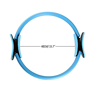 Dofover Pilates Ring Resistance Training Pilates Magic Fitness Circle Yoga Accessories (Blue)