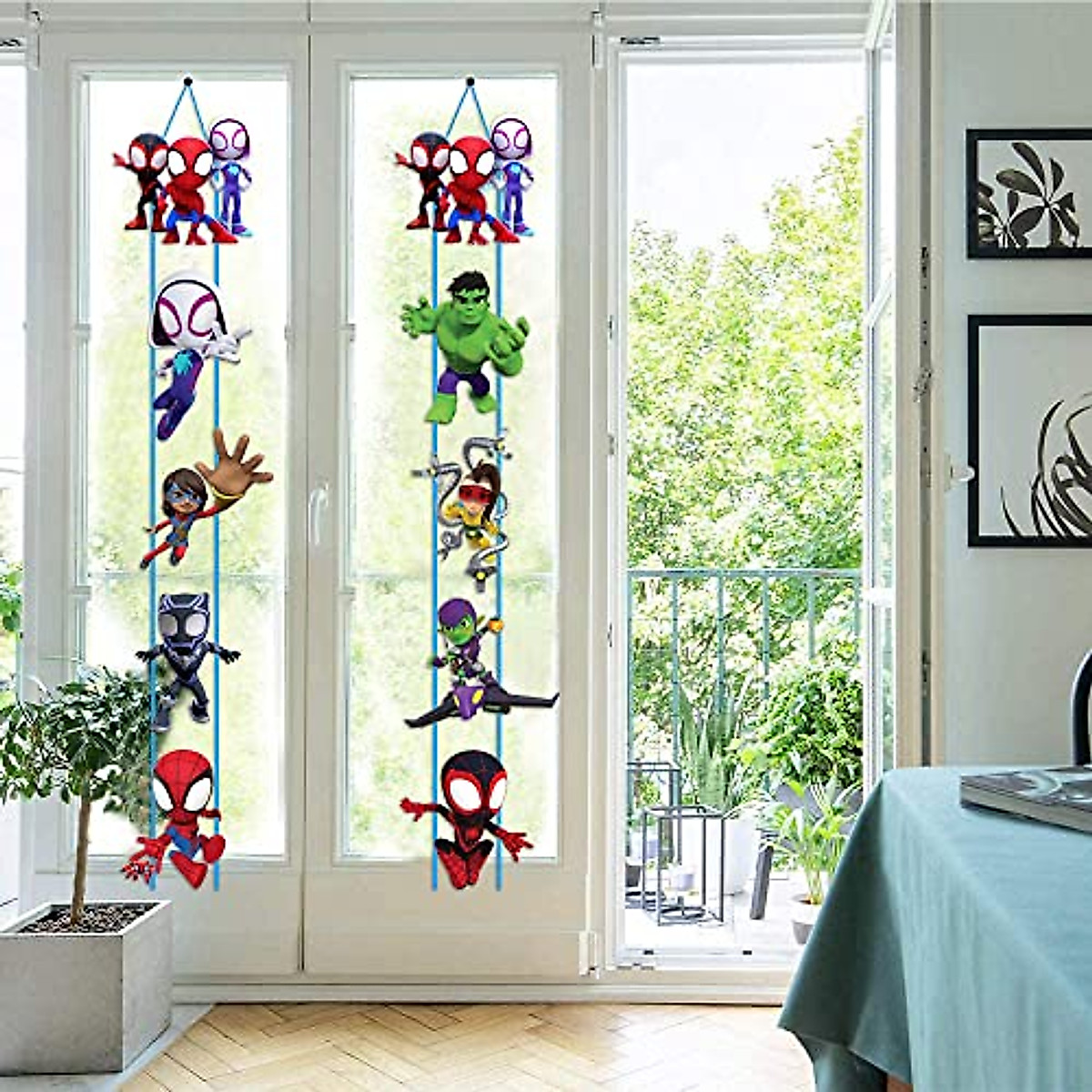 Spidey and His Amazing Friends Birthday Party Decorations Designed Door Hanging Banner Porch Sign Banners Welcome Hanging Hero for Super Fun Hero Party Wall Favors