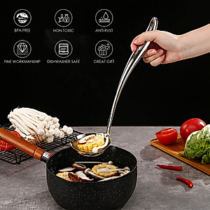 304 Stainless Steel Kitchen Utensil Set - 9 PCS Serving Utensils, Cooking Utensil, Solid Spoon, Slotted Spoon, Fork, Spatula, Ladle, Skimmer Spoon, Slotted Spatula Tunner, Spaghetti Spoon, Large Spoon