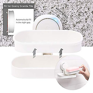 TAILI Shower Caddy Removable Vacuum Suction Cup Storage Basket +Toothbrush Holder + Soap Dish, DIY Drill-Free Kitchen Bathroom Bedroom Organizer Set