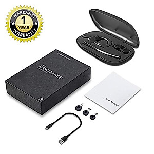 Bluetooth Headset Bluetooth Earpiece for Cellphones - BlueFit Wireless Blue Tooth 5.0 Head Set in-Ear Piece w/Mic Microphone for Cell Phone Hands-Free Noise Canceling for Car