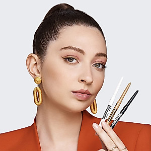 Ruby Kisses Waterproof Eyeliner, 24HR Waterproof Long-Lasting Mechanical Eyeliner Pencil with Built-in Sharpener, Smudgeproof 3 Pack (Dark Brown)