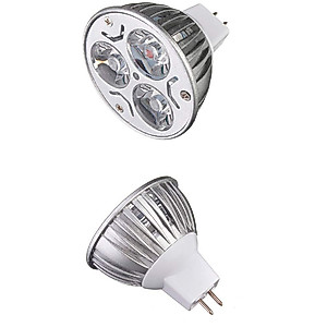 K JINGKELAI MR16 LED Bulbs 3W 12V Cool White 6000K Bulbs GU5.3 Base 35W Halogen Equivalent Not Dimmable 60 Degree Beam Angle LED Spotlight Bulbs for Landscape Recessed Lighting, 6 Pack