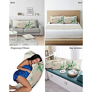 Hokiten Standard Size Pillow Cases Set of 2 - Boho Geometric Microfiber Soft Pillowcases with Envelop Closure, Summer Botanical Middle Century Abstract Rustic Lumbar Pillow Cover for Sofa, 20x26 in