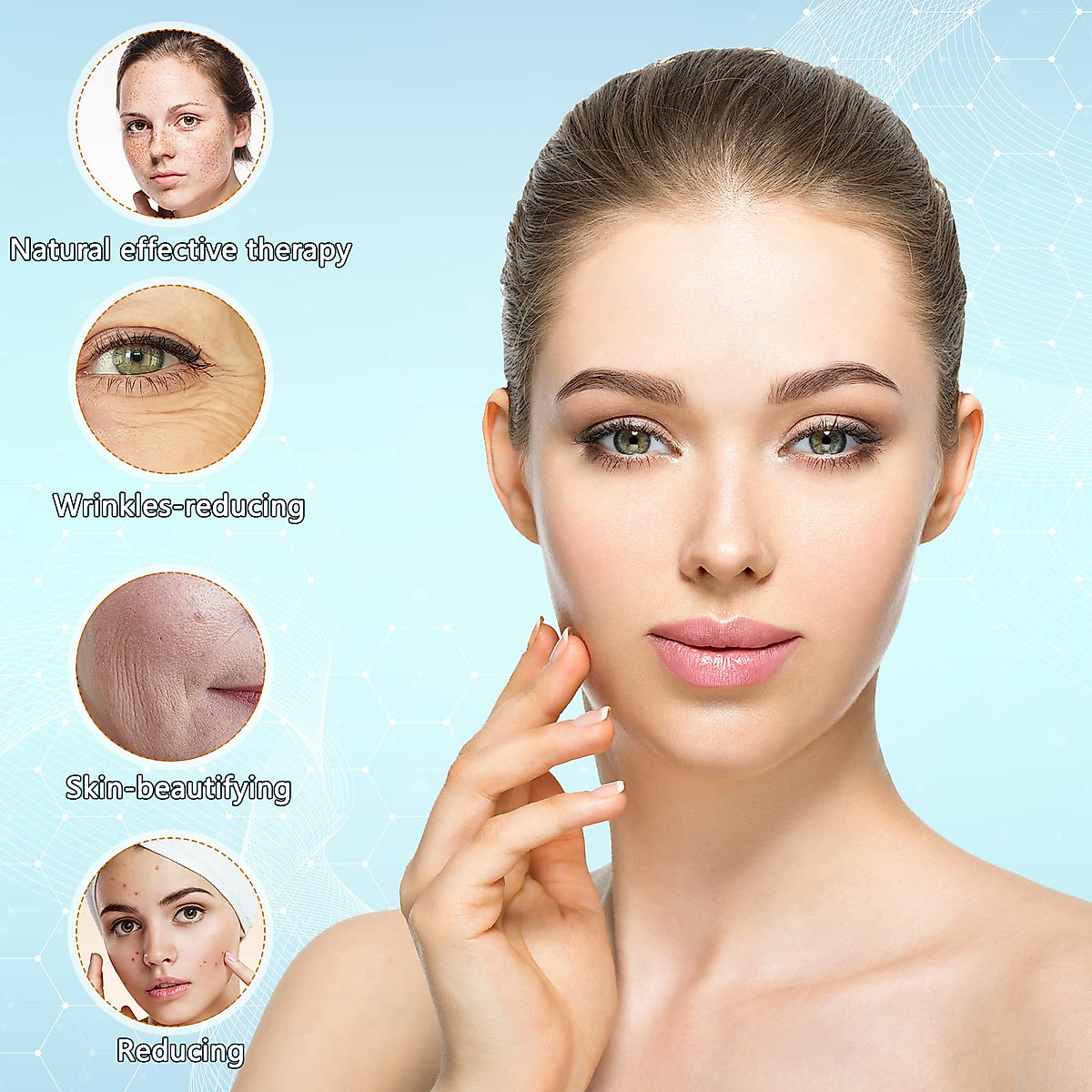 YourMate Handheld Phototherapy Device High Frequency Wand/Machine with Neon Tubes for Face Chin Neck Hair, Facial Skin Wand Machine with 4 Different Tube