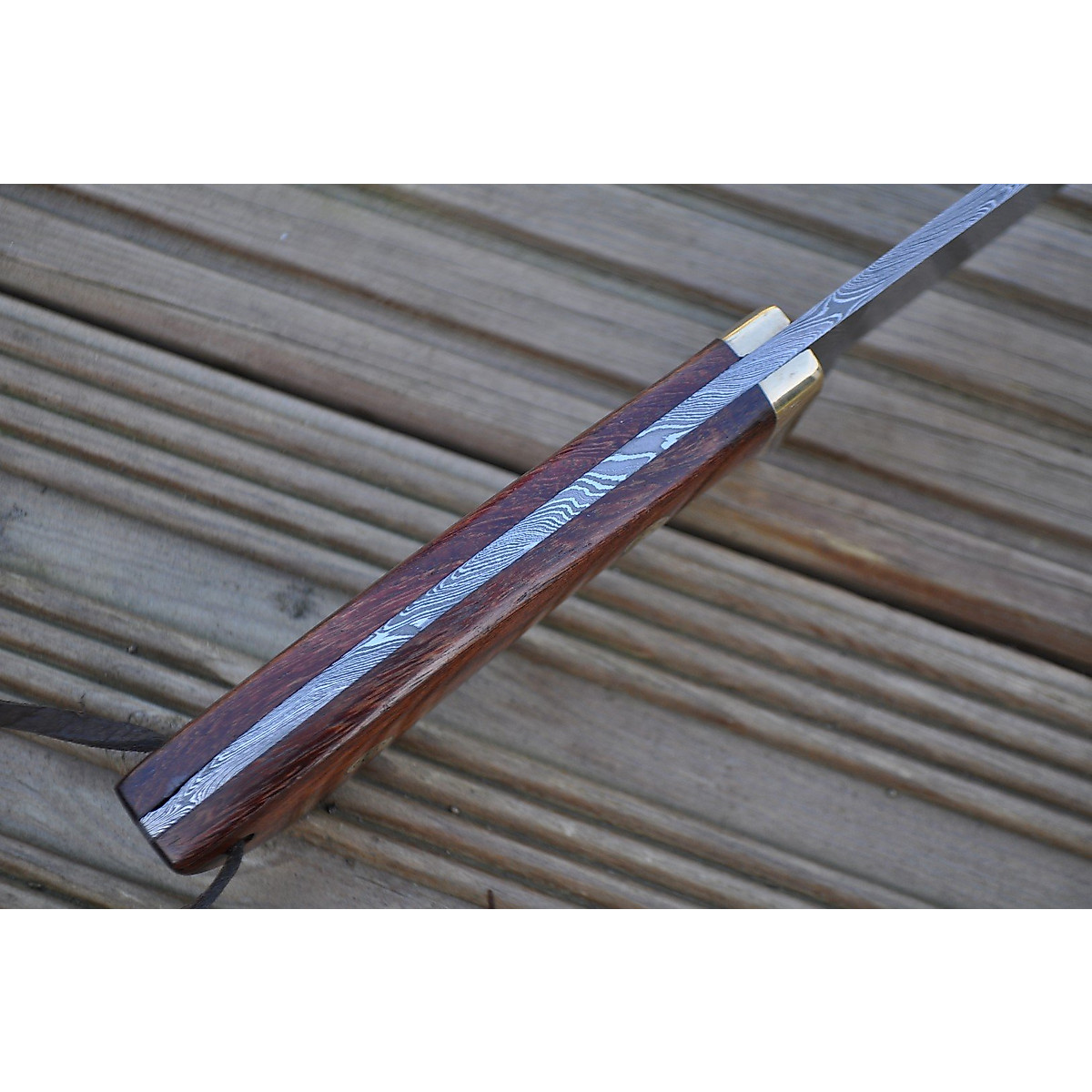 Perkin - Custom Damascus Handmade Hunting Knife - Bushcraft Knife