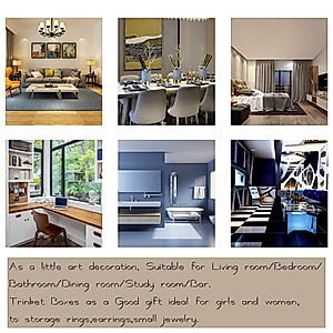 Furuida Cute Big Eyes Owl Holding Pink Bouquet Trinket Box with Hinged Classic Animal Ornaments Unique Gift for Family