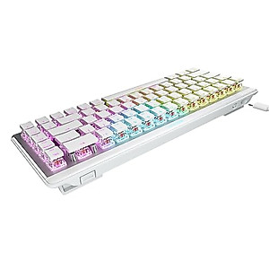 ROCCAT Vulcan II Mini Air 65% Optical Mechanical Gaming Keyboard, Full Wireless and Bluetooth Capabilities, Customizable RGB Illumination, Button Duplicator, On-Board Profiles, Aluminum Plate – White