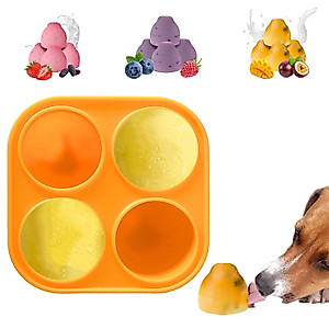 Baitedelai Dog Chew Toys,Treat Tray for Frozen Dog Food,Long-Lasting Durable Fillable Dog Treat Dispensing Dog Toy,Freezable Fillable Rubber Dog Toys with Silicone Treat Tray (Treat Mold)