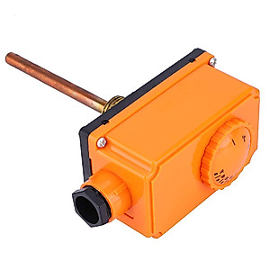 Temperature Start Regulator, 30-110℃ G1/2 Male Thread 220V Hot Water Pipeline Thermostat Temperature Controller