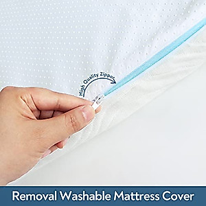 Pack and Play Mattress Topper 38" x 26", Waterproof Bamboo Cover and Dual Sided (Firm for Babies) & Soft Memory Foam (for Toddlers) Pack n Play Mattress Pad/Playard/Playpen Mattress Topper