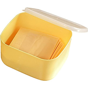 4 Pack Airtight Plastic Food Storage Containers with Lids - BPA-Free & Leak Proof - Cheese Storage Containers, Meal Prep Containers -4.7X4.3X3.5 Inch