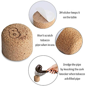 Joyoldelf Smoking Pipe, Luxury Tobacco Pipe with Leather Tobacco Pipe Pouch, Deepened & Windproof Tobacco Pipes for Smoking with 9mm Pipe Filter, Tobacco Pipe Stand and Smoking Accessories