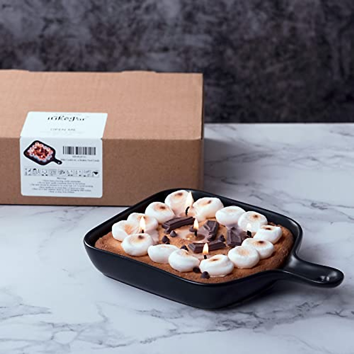 Skillet Cookie with Chocolate and Marshmallow Realistic Food Candle
