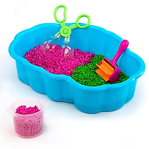 Educational Insights Playfoam Pluffle Sensory Station with 2 Colors of Playfoam Pluffle for Sensory Bins, Ages 3+