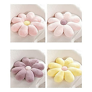 HXIYAN Sunflower Cushion Sofa, Living Room, Flower Pillow, Floating Window Decoration, Household furnishings, Bedside Pillow, Plush (23.6in, Pink)
