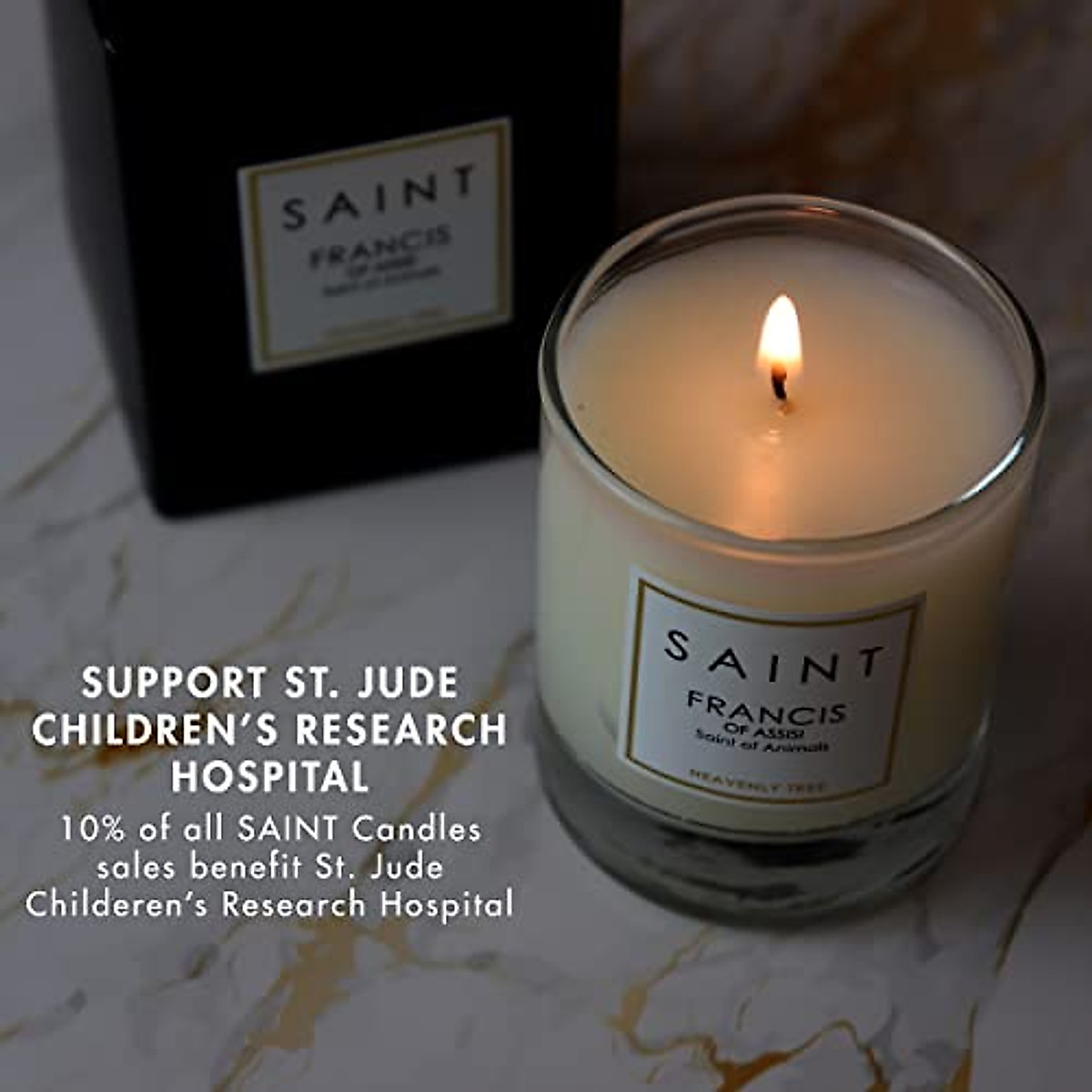 SAINT Francis of Assisi Scented Votive Candle with Prayer, Prayer Coin, and Holy Oil, Saint of Animals, Soy Coconut Aromatherapy Candle with 15 Hour Burn Time