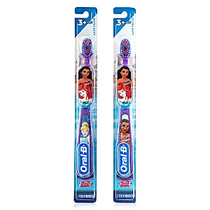 Oral-B New Princess Toothbrush for Little Girls, Children 3+, Extra Soft, Characters Vary - Pack of 6 (Characters Vary)