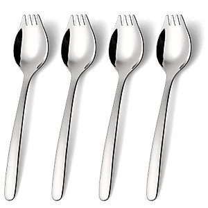 Lovingly Yours Metal Spork Reusable Sporks - Sporks Stainless Steel 7-inch, Dessert Salad Forks