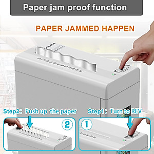 Suntiko Paper Shredder, 5-Sheet Micro Cut with 2.65 Gallons Bin, P-5 High Security Level, 5 Munites Non-Stop Working Time, Compact Design Pull Out Basket with Jam Proof System for Home Office