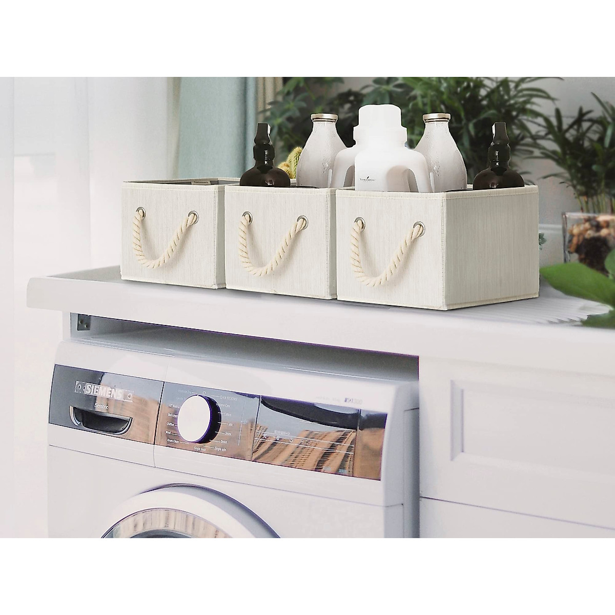 StorageWorks Storage Baskets for Organizing and Closet Storage Bins with Clear Window