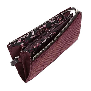 Vera Bradley Iconic RFID Slim Wristlet in Blackberry Wine Velvet