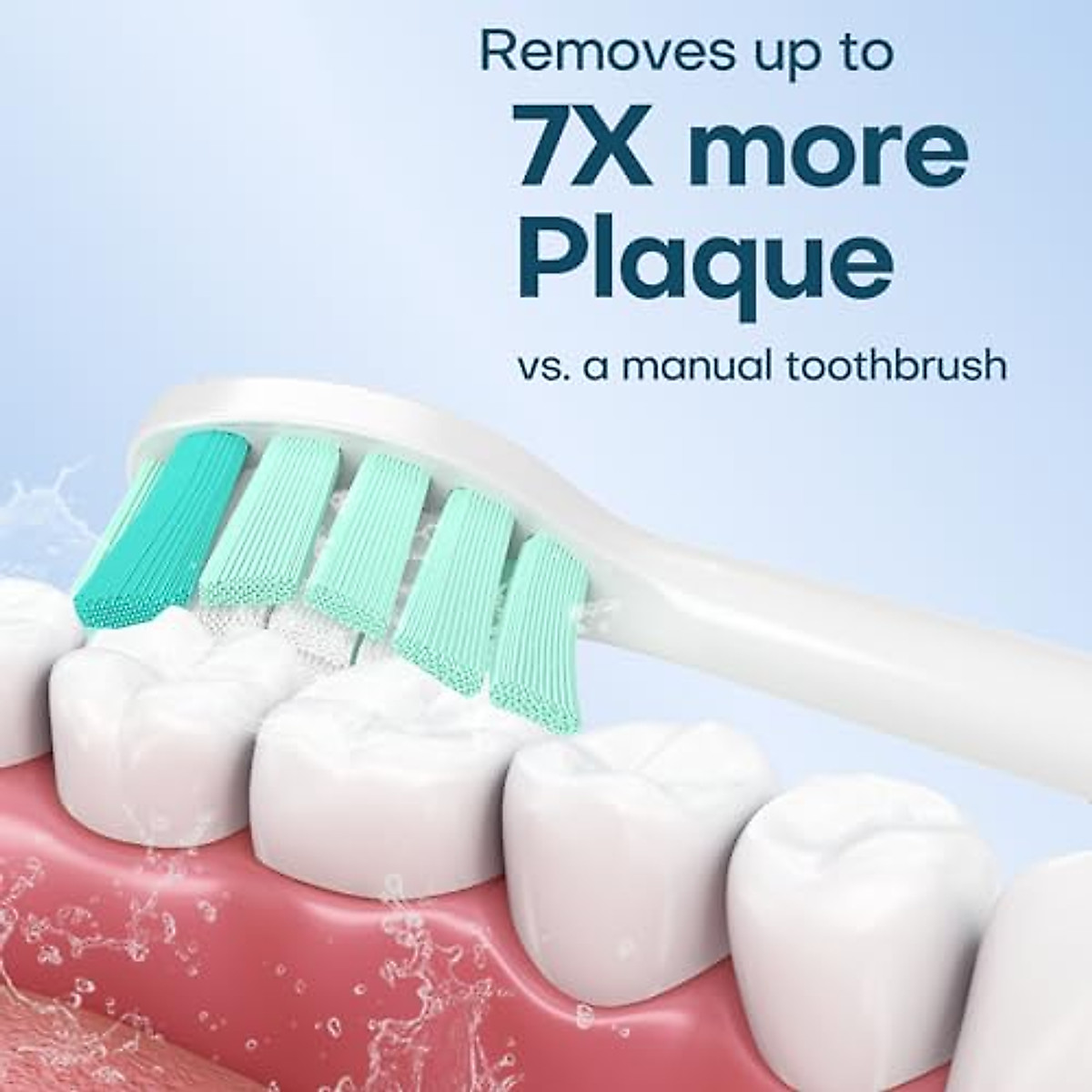 Senyum Replacement Toothbrush Heads Compatible with Phillips Sonicare Replacement Brush Head, Electric Toothbrush Heads Refill for Sonic Care Snap-On, White (8 Pack)