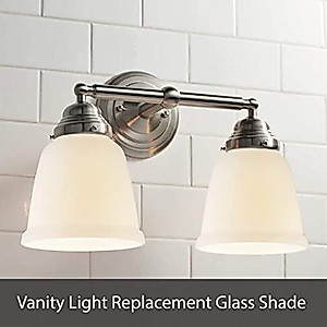 Aspen Creative 23008-4 Transitional Frosted Bell Shape Ceiling Fan Glass Shade.2-1/8"Fitter.Size:5-1/2"D x 4-3/4"H.4Pcs/Pack