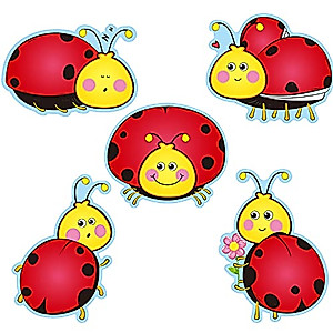 45 Pieces Colorful Ladybugs Cut-Outs, Ladybugs Accents Paper Cutouts Name Tags Labels Ladybugs Party Bulletin Board Classroom Decoration for Teacher Student Back to School Party Supply,6.7 x 5.1 Inch