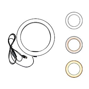 Ring Light OEBLD Dimmable with 3 Light Modes & 10 Brightness Level LED Ring Fill Lights for Phone Live Stream Makeup YouTube Shooting(B(only 10'' Ring Light))