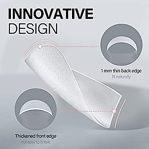 AILLSA Short Coffin Nail Tips 450pcs Soft Gel Full Cover Nail Tips Matte Pre-filed Press On False Nails Tips Fake Extension Gelly Nail Tips for Acrylic Nails Professional With Gift Box （15 Sizes）