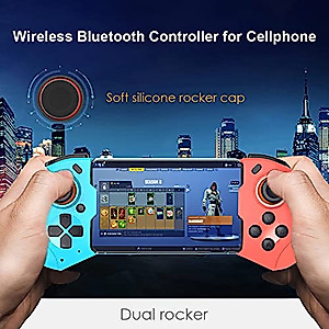 Mobile Gaming Controller for iPhone iOS Android PC Wireless Gamepad Joystick for iPhone 15/14/12/11, iPad, MacBook, Samsung Galaxy S22/S21/S20, TCL, Tablet, PC - 18+ Hour Battery Life - Call of Duty