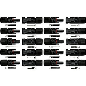 NUZAMAS New 10 Sets of Solar Panel Connectors Male Female for PV Solar Panel Cable