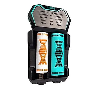 18650 Charger for Rechargeable Battery, Lithicore 2 bay Edge Smart Rechargeable Battery Charger for Li-ion,14650,16340,18350,18490,18500,18650,22650,20700,21700,26500,26650 batteries