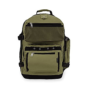 Everest Oversize Deluxe Backpack, Olive/Black, One Size