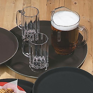 Carlisle FoodService Products 4396507 Lexington Plastic bar Mug, Polycarbonate, Clear, 16 Ounce