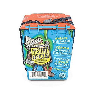 HEXBUG JUNKBOTS - Trash Bin Assortment Kit - Surprise Toys in Every Box LOL with Boys and Girls - Alien Powered Toys for Kids - 15+ Pieces of Action Construction Figures - for Ages 5 and Up