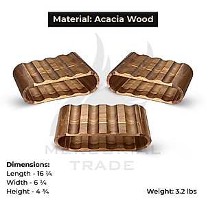 Mercurial Trade Wine Rack Free Standing 8 Bottle Acacia Wine Racks Countertop Cabinet Wine Holder Stand Wine Storage Shelf for Kitchen, Bar, Pantry