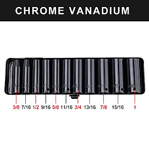 AEROPRO TOOLS INC AEROPRO TOOLS 1/2-Inch Aluminum Air Impact Wrench(A398),Twin Hammer with 1000FT-LB Super Torque with 1/2 Inch Inch Drive Deep Impact Socket Set
