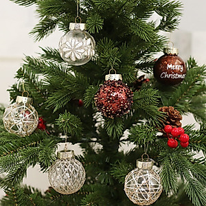 25PCS Christmas Balls Ornaments, Mini Ball Christmas Decorations for Xmas Christmas Tree, Shatterproof Christmas Tree Decorations Hanging Ball Set for Holiday Wedding Party Decoration(#1)