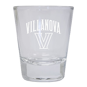 R and R Imports Villanova Wildcats Etched Round Shot Glass Officially Licensed Collegiate Product