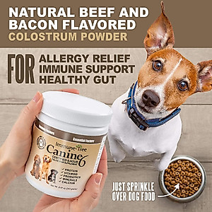 Immune-Tree Bovine Colostrum for Dogs & Puppies | Immune System Booster Supplement | Relief for Allergies, Skin Itch, & Hot Spots | Prebiotics & Probiotics Support Digestion | Made in USA (Small)