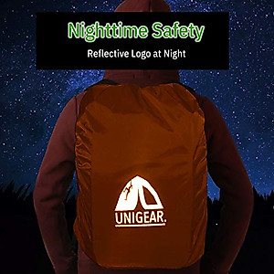 Unigear Backpack Rain Cover Waterproof Rating 5000mm, Ultraportable and Durable with 2 Anti-Slip Buckle Strap, Integrated Carry Pouch Design