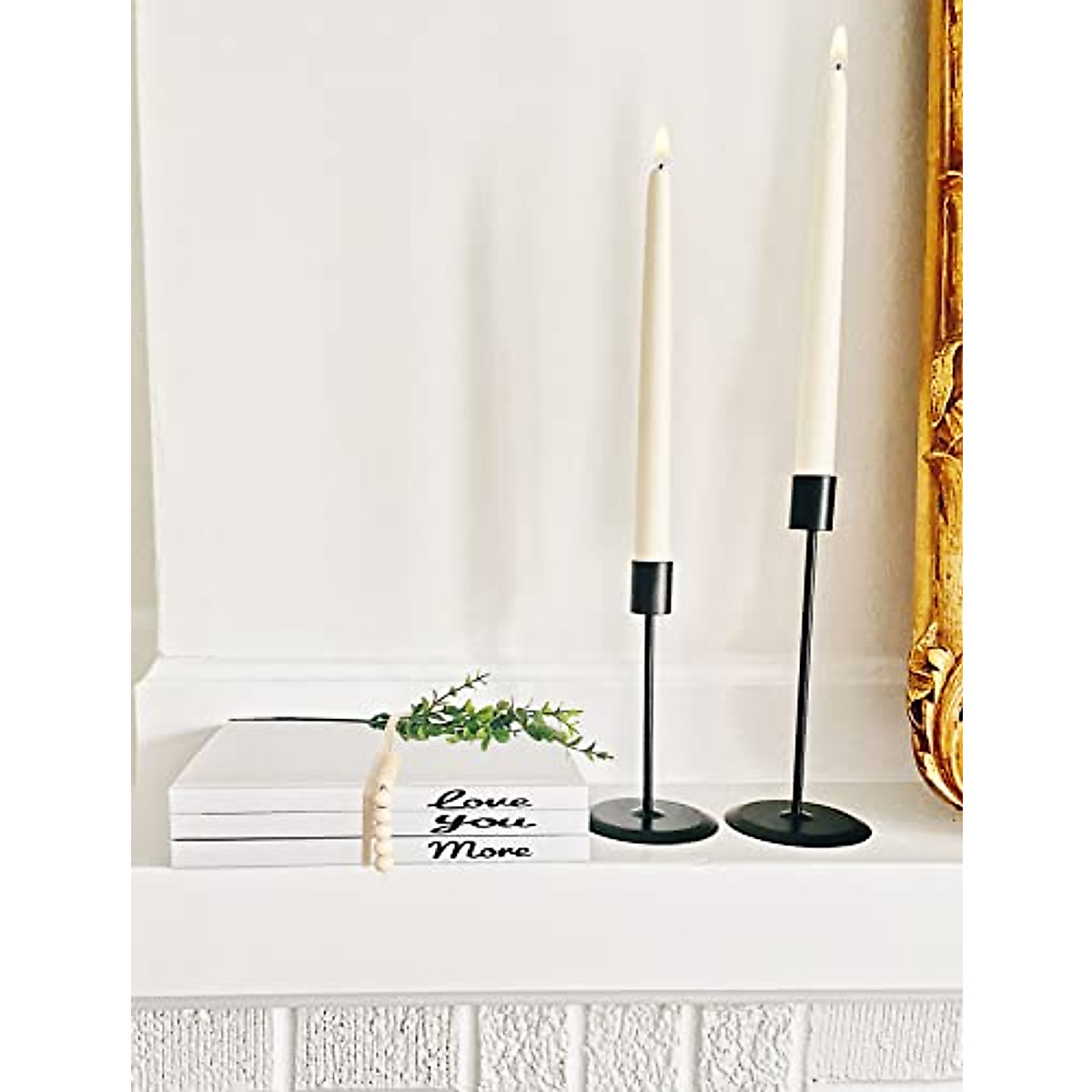 Product Kove Decorative Books for Home Decor - White Blank Books for Bookshelf, Display, Coffee Table Decor, Home Living Room Accessories - Includes Leaf, Wood Beads, Jute - Set of 3 (White)