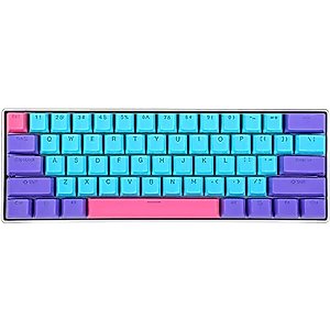 BOYI Wired 60% Mechanical Gaming Keyboard,61 Mini RGB Cherry MX Switch PBT Keycaps NKRO Programmable Type-C Keyboard for Gaming and Working (Joker Color,Cherry MX Blue Switch)