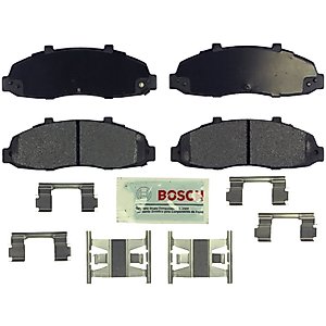 BOSCH BE679H Blue Ceramic Disc Brake Pad Set With Hardware - Compatible With Select Ford F-150, F-150 Heritage; Lincoln Blackwood; FRONT
