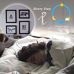 136Pcs Picture Hangers, 5 Sizes Hanging Kits Including 10/20/30/50/100lb Hooks, Sorted With Nails for Drywall Wooden Wall in Handy Storage Case (Silver)